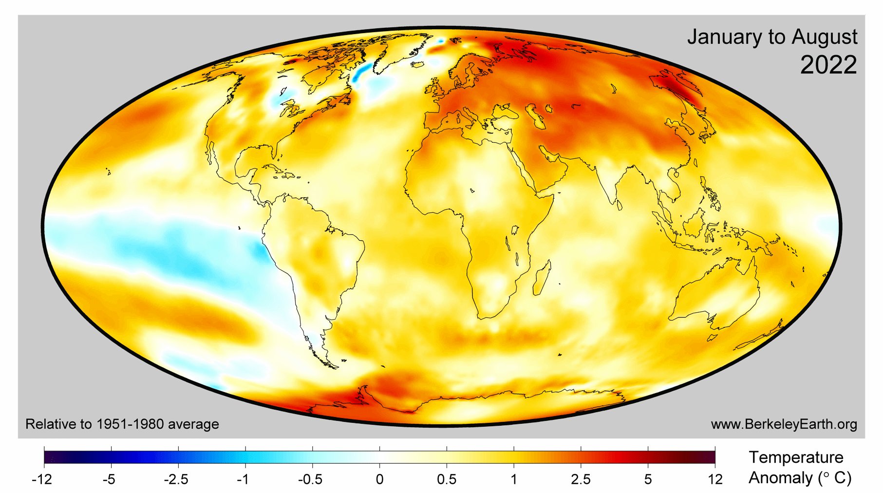 August 2022 Temperature Update - Berkeley Earth