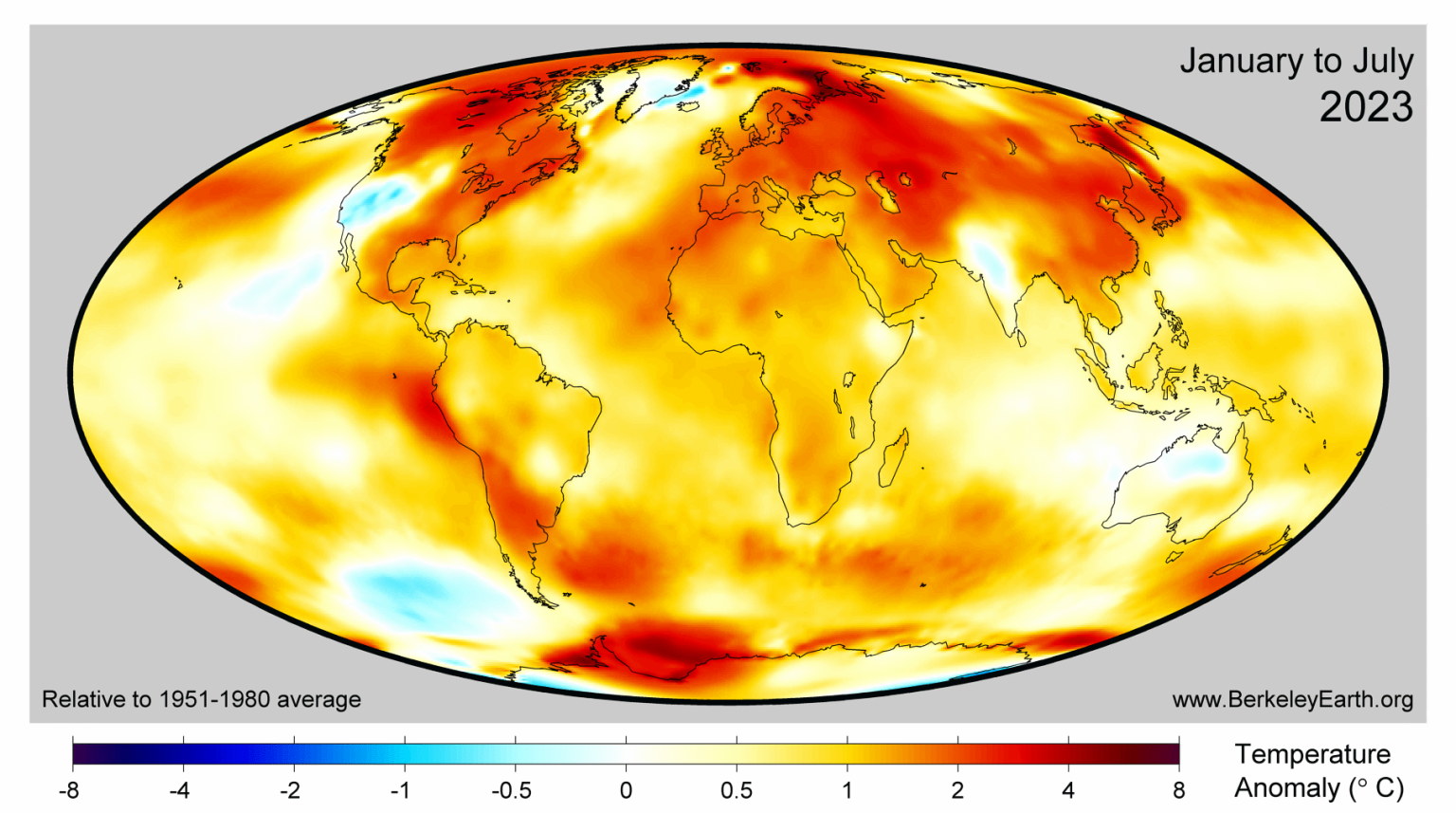 July 2023 Temperature Update - Berkeley Earth