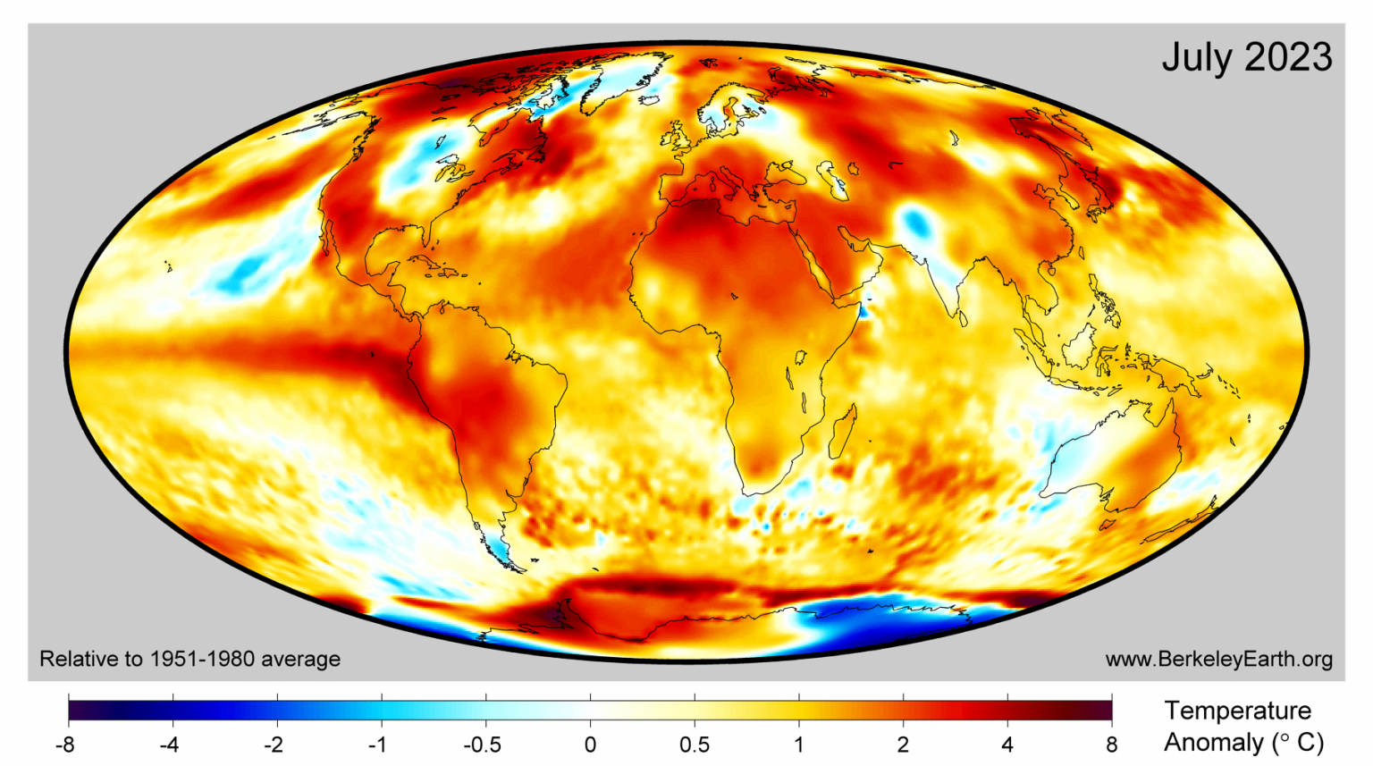 July 2023 Temperature Update - Berkeley Earth