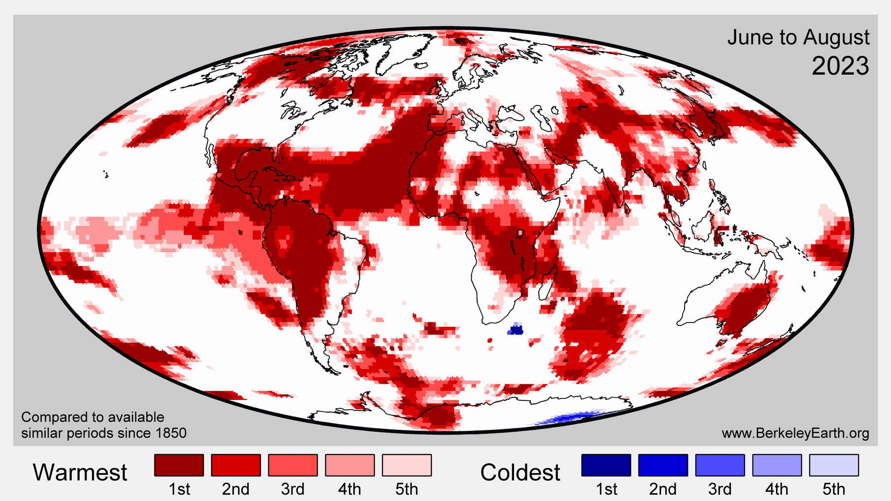 August 2023 Temperature Update - Berkeley Earth