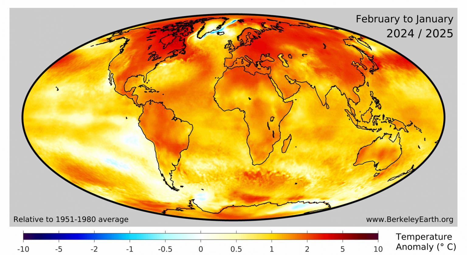 January 2025 Temperature Update - Berkeley Earth