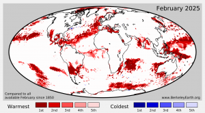 February 2025 Temperature Update - Berkeley Earth